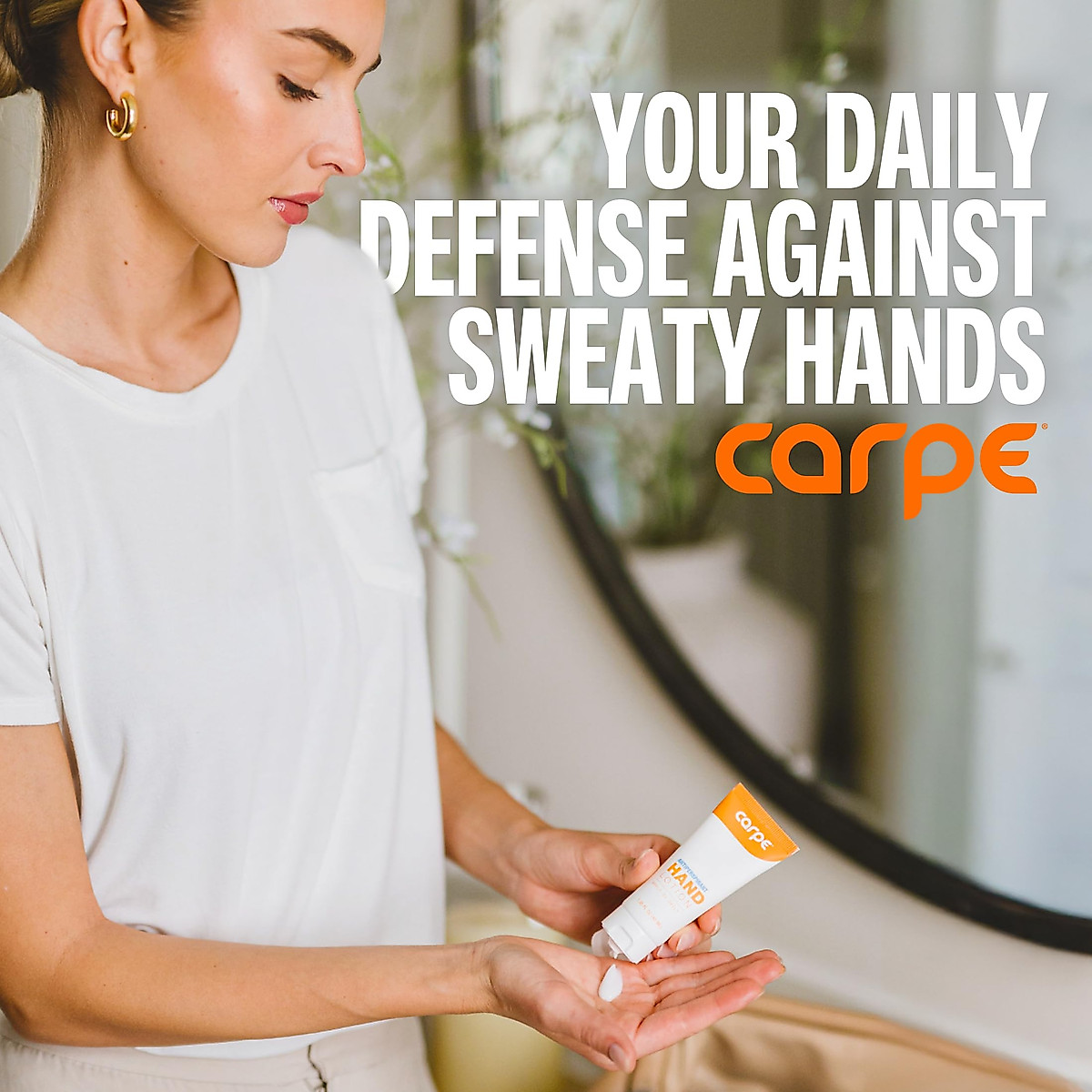 Carpe Antiperspirant Hand Lotion, A dermatologist-recommended smooth lotion that helps stop hand sweat, Great for hyperhidrosis (Original Eucalyptus)