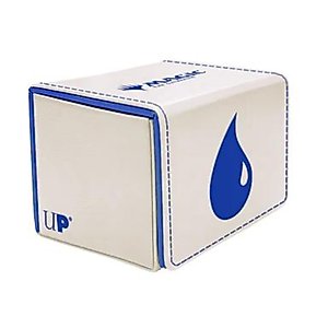 Ultra Pro - Mana 8 Alcove Edge Deck Box - Island for Magic: The Gathering, Store & Protect up to 100 Standard Size MTG Cards, Great for Commander Deck, Side Loading Deck Box, Premium Leatherette