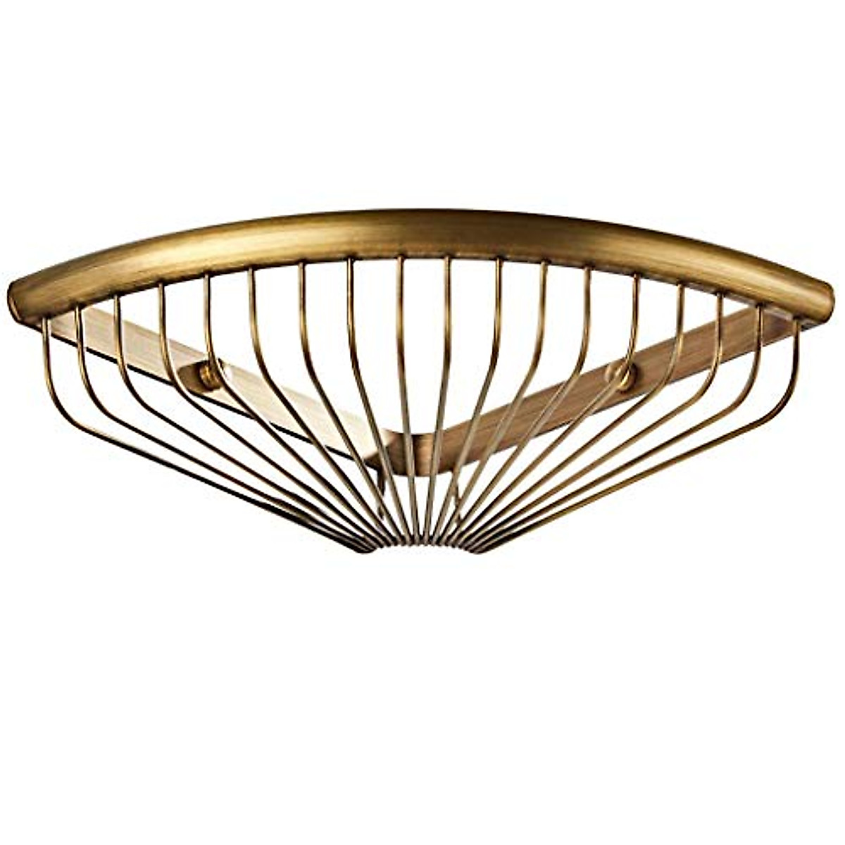 joyMerit Vintage Design Corner Shower Caddy, Brass Wall Mounted Bathroom Shelf, Storage Organizer for Toilet, Dorm and Kitchen - Bronze