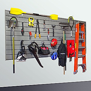 Proslat 33013 Basic Bundle with Slatwall Panels and Hook Kit, Light Grey