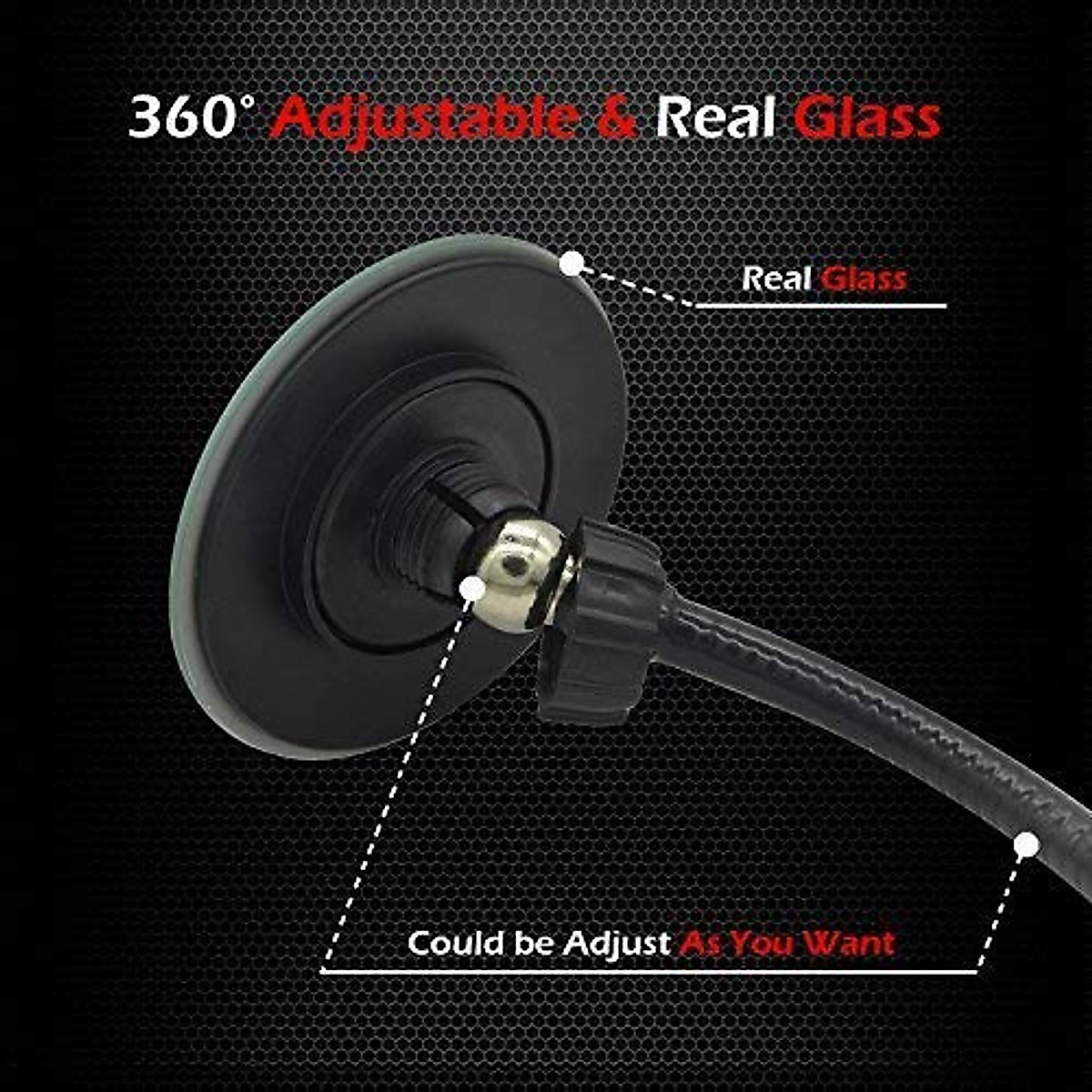 Ampper Clip On Security Mirror, Convex Cubicle Mirror for Personal Safety and Security Desk Rear View Monitors or Anywhere (3.35", Round)