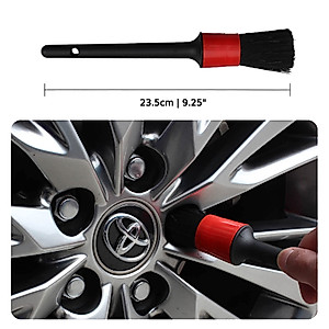 XCGaidt Car Wool Wheel Brushes for Cleaning Wheels Set (3 Pack), Metal-Free Tire Brushes Kit, Soft Wheel Brushes for Cleaning Tires and Rims