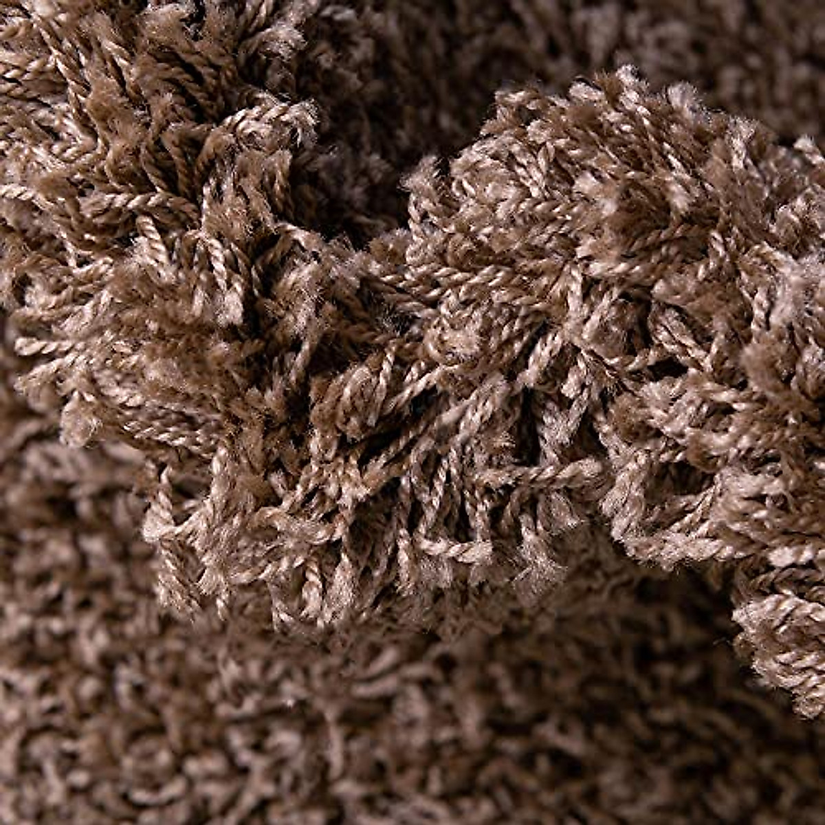 Rugs.com Über Cozy Solid Shag Collection Rug – 5 x 8 Sandy Brown Shag Rug Perfect 5 x 8 Feet