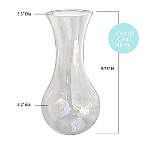 Lily's Home Unbreakable Wine Decanter, Premium Carafe is Made of Shatterproof Tritan Plastic, Ideal for Indoor and Outdoor Use, Reusable and Dishwasher-Safe, Crystal Clear (48 oz. Capacity)