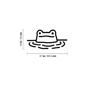 Vinyl Wall Art Decal - Cute Frog - 13" x 27" - Trendy Inspirational Quote Animal Design Sticker for Children Bedroom Home Baby Nursery Daycare Kids Room Decor (Black)