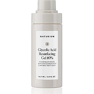 Naturium Glycolic Acid Resurfacing Gel 10%, AHA Exfoliating Gel with Natural Fruit Acids, 3.3 oz