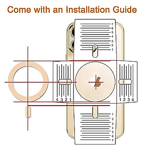 COJOC 3PCS for Magsafe Ring Sticker,Universal Magnetic Conversion Adapter Compatible with Wireless Charging Accessories for iPhone 14/13/12 Pro Max Mini, Galaxy Series and Phone Case,Gold