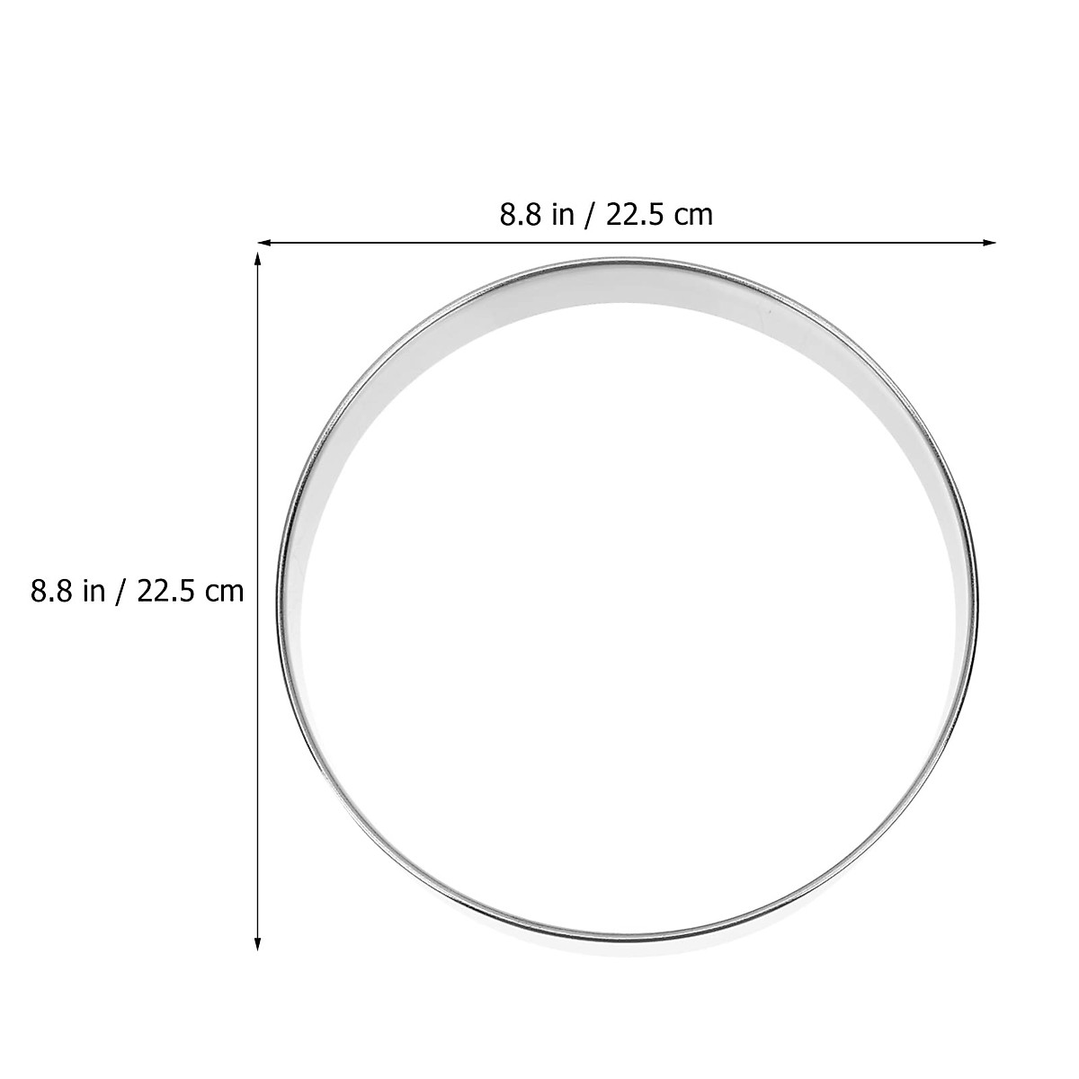 YARDWE Stainless Steel Pizza Rings, 10 inch Round Pastry Cake Rings Molds, Egg Pancake Rings for Cooking Baking Cooking Rings Pie Cutter Round Cookie Cutters