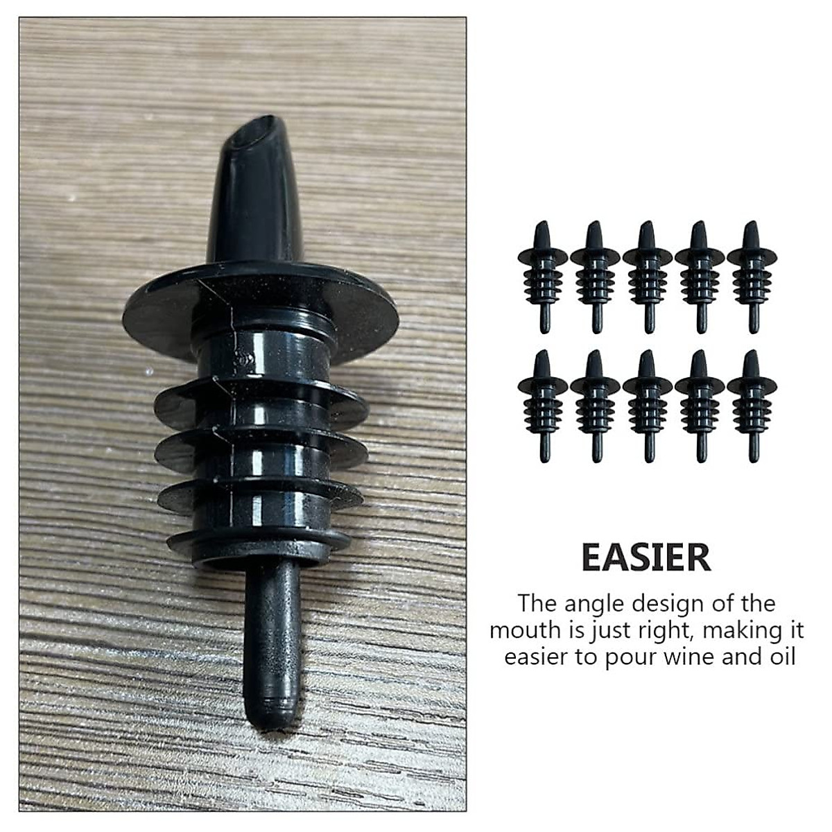 Tofficu 10pcs Wine Stopper Wine Pourer Dispenser Pourers for Cocktail Vinegar Tapered Stopper Spout Wine Saver Stopper Drink Dispensers Cocktail Dispensers Plug Pvc Vintage