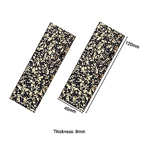 2 pcs Acrylic Knife scales Handle Material Slabs Knives Custom DIY Tool for Knife Making Blanks Blades (Gold)