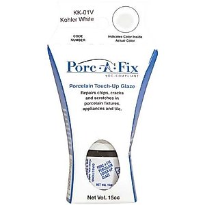Porc-A-Fix Porcelain Touch-Up Kit for Kohler White VOC Compliant KK-1V