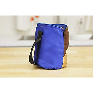 Paw Patrol Chase Reusable Kid Snack Bag/Kid Sandwich Bag 2 Pack. Washable, Food Safe, BPA-Free, Dishwasher-Safe, Zipper Closure. Includes 1 Sandwich & 1 Snack Bag. Snack Bag Stands up with Handle