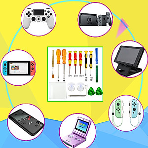 Switch repair kits for nintendo, 17in 1 professional game controller screwdriver repair tools for Nintendo Switch NES/SNES/GBA
