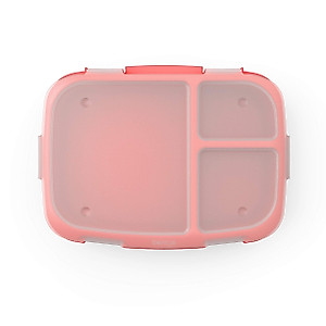 Bentgo Fresh Tray (Red) with Transparent Cover - Reusable, BPA-Free, 4-Compartment Meal Prep Container with Built-In Portion Control for Healthy At-Home Meals and On-the-Go Lunches