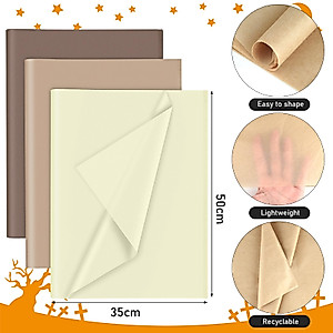 PLULON 90 Sheets Brown Tissue Paper Bulks, Gift Wrap Tissue Paper Sheets for Packaging Birthday Gift Wrapping Paper Birthday Wedding Construction Party Decorations