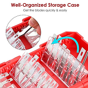 FASTPRO 40-Piece Precision Hobby Knife Set, 3pcs Craft Knife with 33pcs Blades, Exacto Knife Set Included Tweezers, Grindstone, Steel Ruler, Vernier Caliper and Storage Case