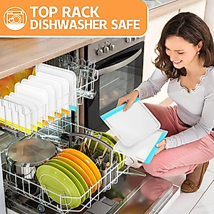 10 Pack Reusable Ziplock Bags Silicone, Leakproof Reusable Freezer Bags, BPA Free Reusable Food Storage Bags for Lunch Marinate Food Travel - 3 Gallon 3 Snack 4 Sandwich Bags