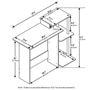 Furinno Computer Desk and Storage Bundle