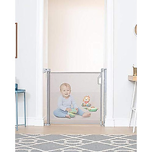 Skip Hop Retractable Mesh Baby Gate, Playview 52-Inch, Grey (Discontinued by Manufacturer)