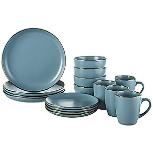 Pfaltzgraff Hadlee Blue 16-Piece Dinnerware Set