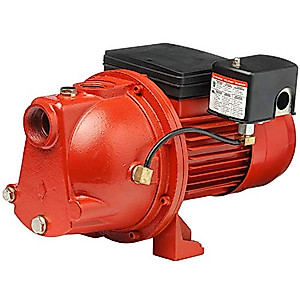 Red Lion RL-SWJ100 1 HP, 17 GPM Dual Voltage (115/230 Volts) Cast Iron Shallow Well Jet Pump, Red, 97081001