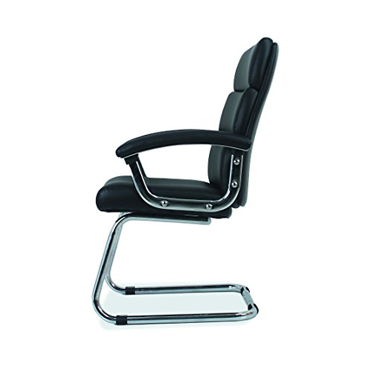 HON Traction Guest Chair with SofThread Leather, in Black (HVL102)