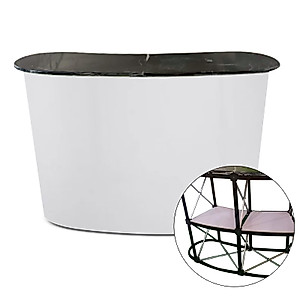 Portable Trade Show Table Pop Up Exhibition Stand Podium Counter Foldable Reception Table Shop Countertop Front Desk Detachable 130 * 40 * 90cm