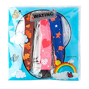 WATINC 12Pcs Seasonal Holiday Lanyards for ID Badges, Teacher Lanyard with Swivel Hook, Neck Keys Keychain Holders for Women Office Gifts St. Patrick's Day Easter Summer