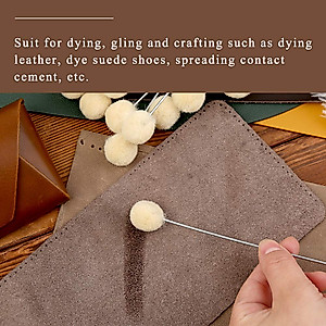 BUTUZE 25 Pcs Wool Daubers Wool Daubers Ball Brush Leather Dye Tool with Metal Handle Wool Daubers for Leather Dyes for DIY Crafts Projects