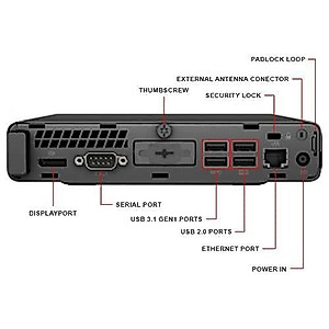 HP EliteDesk 705 G4 Mini Desktop Computer: AMD Quad-Core Ryzen 5 Pro 2400GE upto 3.8GHz, 8GB DDR4 RAM, 256GB SSD, Windows 10 Pro (Renewed)
