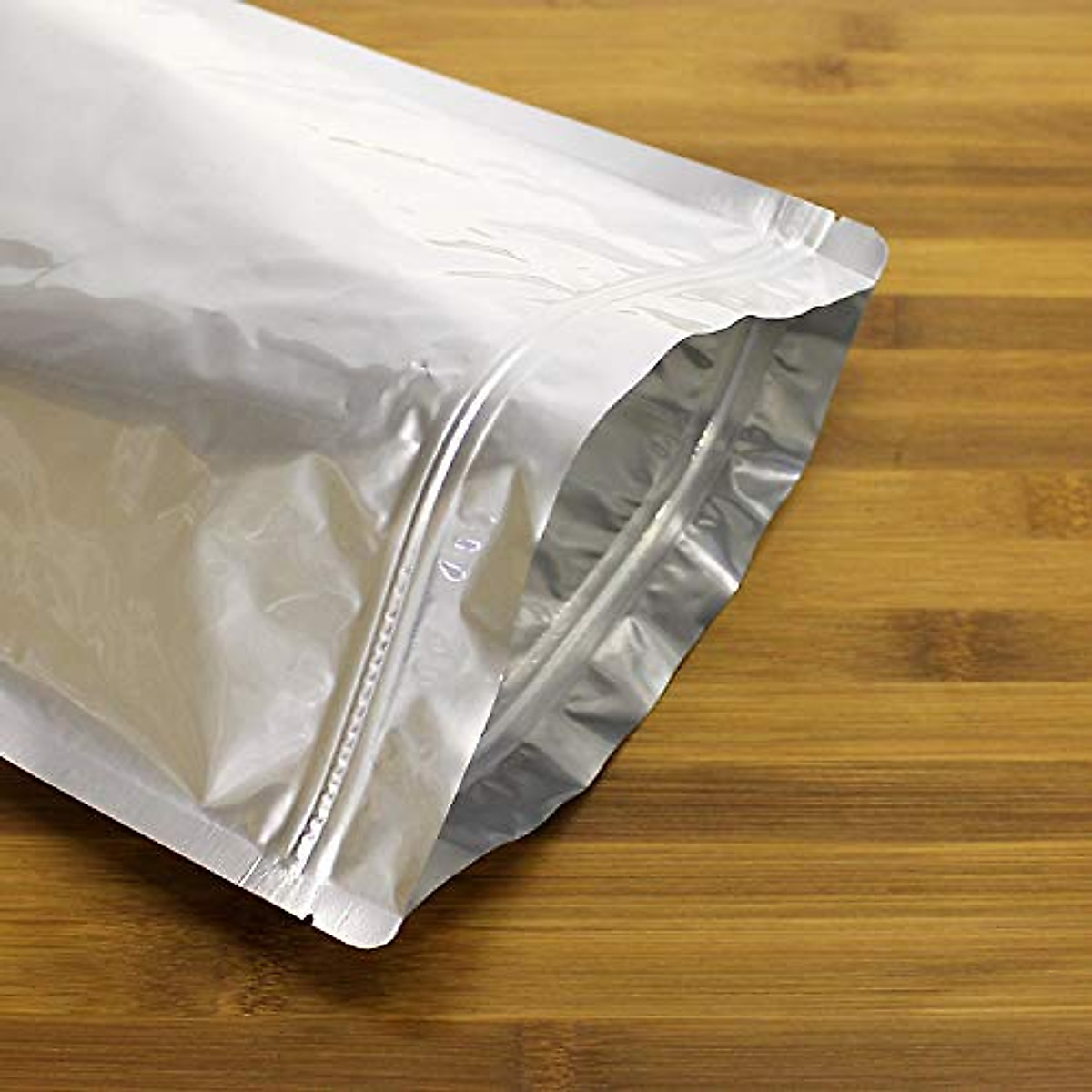AwePackage Mylar Aluminum Foil Zipper Bag for Long Term food storage and collectibles - vacuum seal (50, Half Gallon(8x12"))