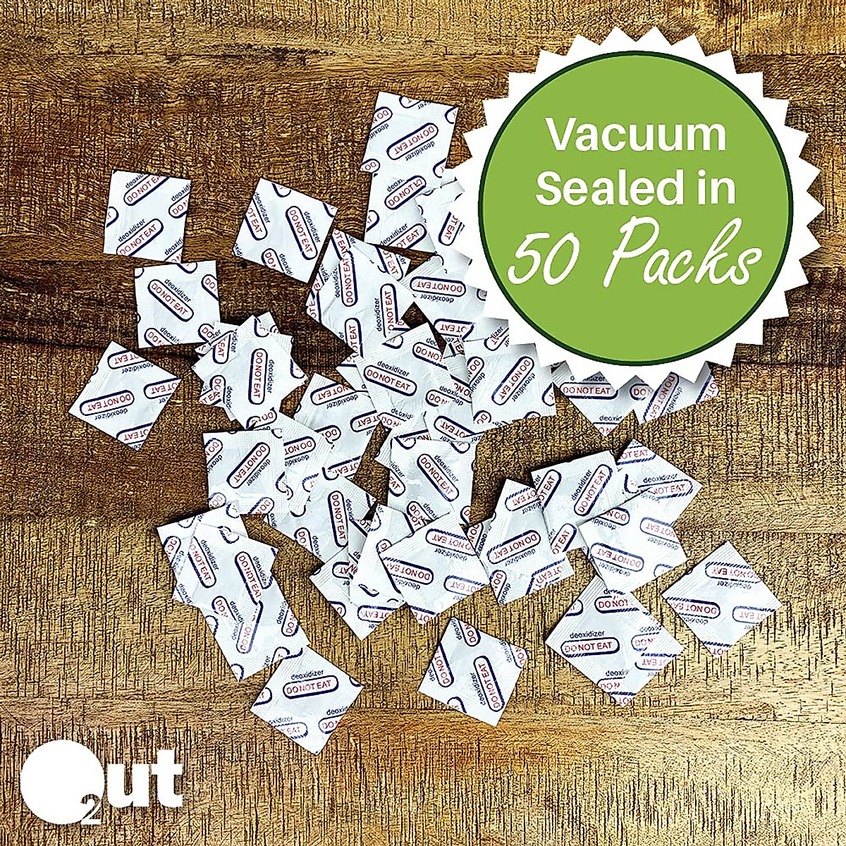 100cc O2 Out Oxygen Absorbers, Scavengers Packets, FoodVacBags Vacuum Sealer Bag or Mylar Bag Long Term Food Storage (100)