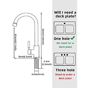 Cold Water Only Faucet SUS304 Stainless Steel Faucet for Kitchen Sink