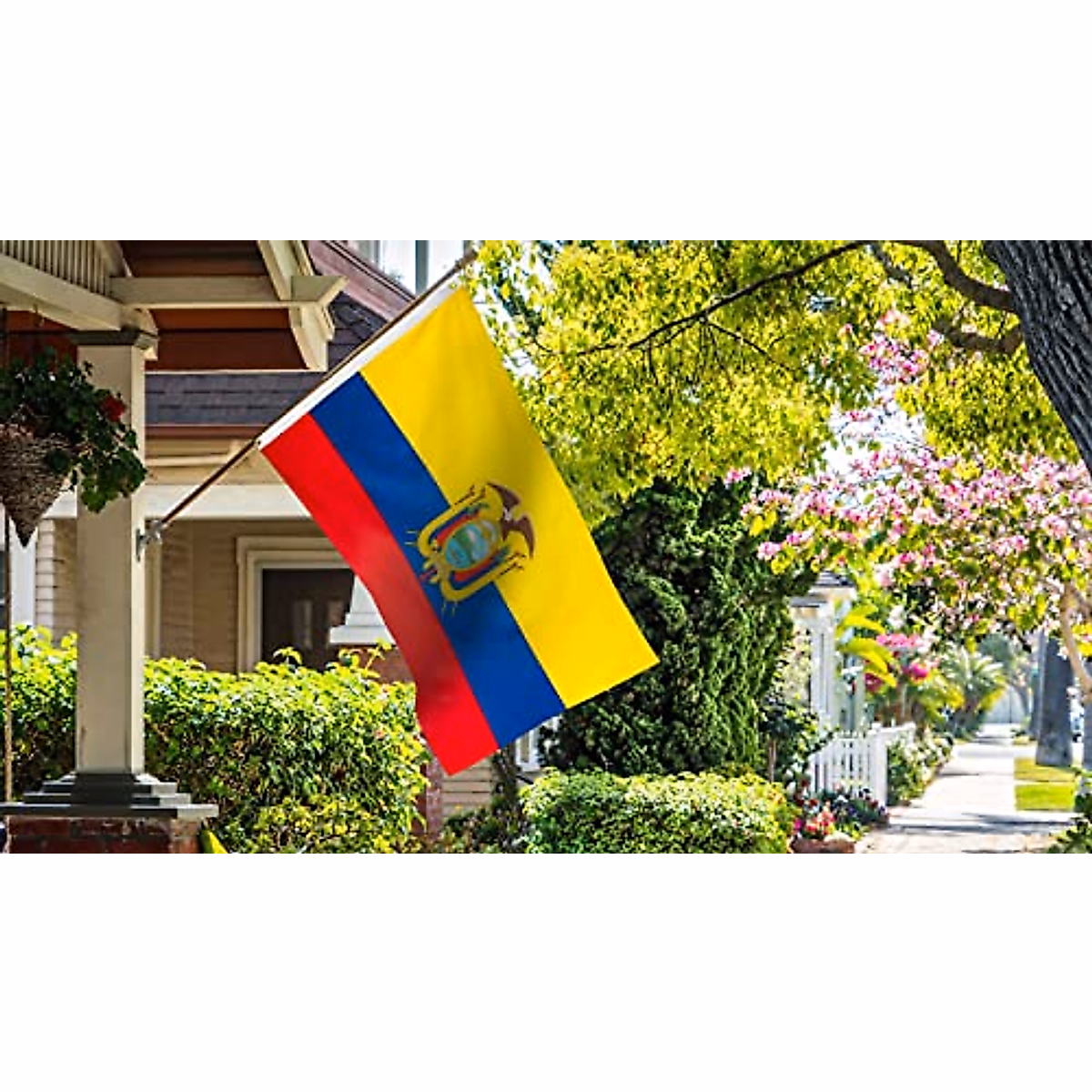 DANF Ecuador Flag 3x5 Foot Polyester Ecuadoran National Flags Polyester with Brass Grommets 3 X 5 Ft