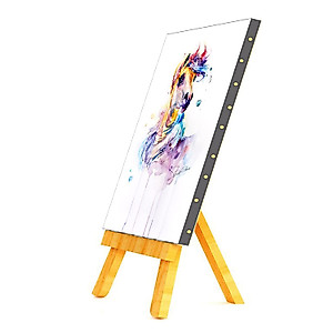 MYYZMY 5.9 Inch Mini Wood Display Easel, 10 Pcs Tabletop Easels for Displaying Photos, Picthres