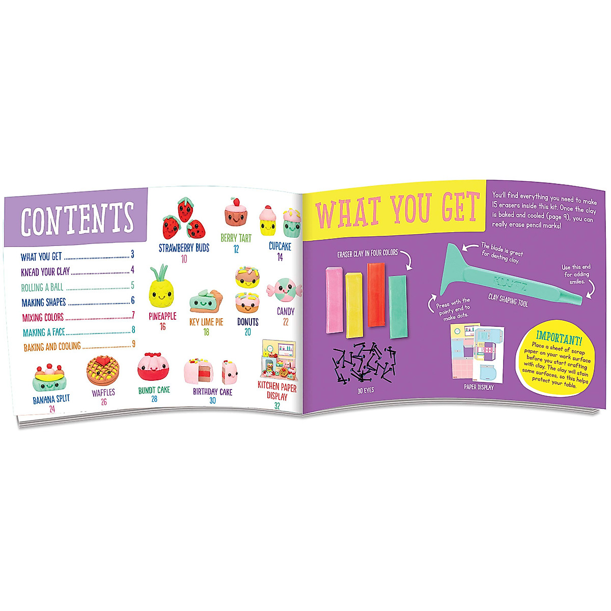 Klutz Mini Eraser Sweets Craft Kit Brown/a, 5" Length x 1.5" Width x 9" Height