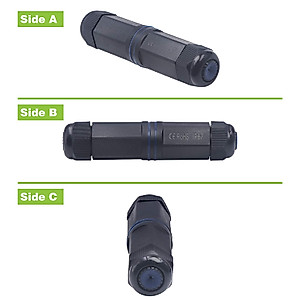 LEENUE Waterproof RJ45 Coupler 5-Pack, IP67 Waterproof Ethernet Connector Shielded Cat6 Outdoor Coupler PoE