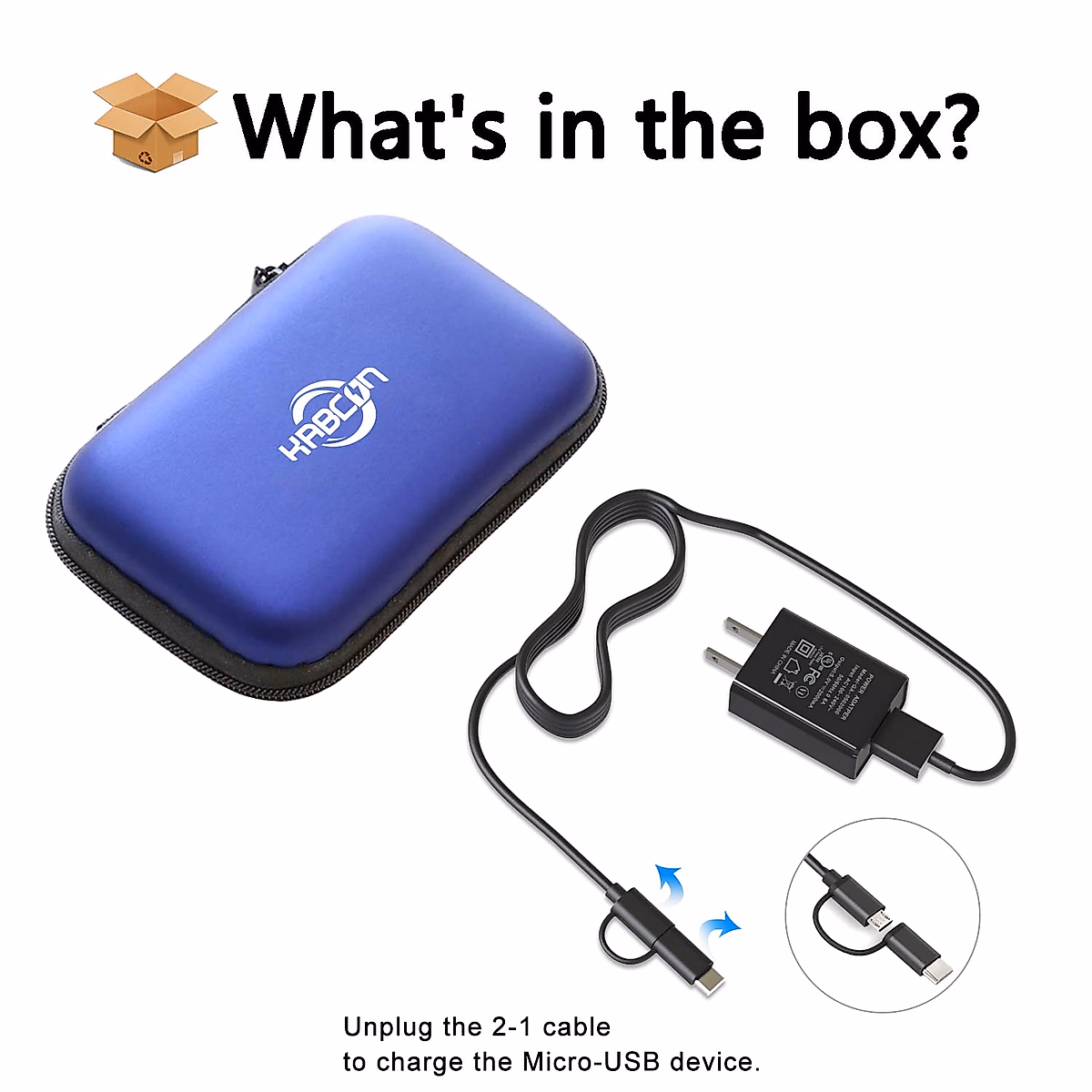 KABCON Charger [UL Listed], 10W Power Supply for Kindle Fire HD 10/8/7, Phone & Tablet, USB C & Micro-USB Cable Included, 5FT, Overheating Protection, Travel Friendly Design, 1 Year Warranty