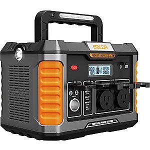 BALDR Portable Power Station 500W, 519Wh Outdoor Solar Generator (Solar Panel Optional) Mobile Lithium Battery Pack with 1.