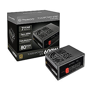 Thermaltake Toughpower SFX 600W 80+ Gold Fully Modular SFX 12V 3.3/ATX 12V 2.4 Power Supply 7 YR PS-STP-0600FPCGUS-G