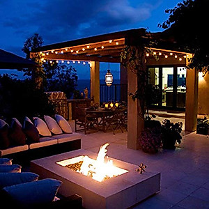 Brightown Outdoor String Lights 25FT G40 Globe Patio Lights with 27 Edison Glass Bulbs(2 Spare), Waterproof Connectable Hanging Light for Backyard Porch Balcony Party Decor, E12 Socket Base, Black