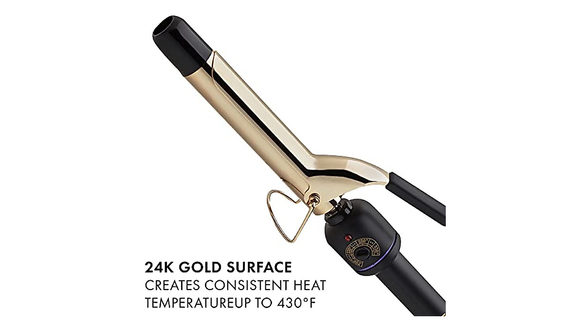 Hot Tools Pro 24K Gold Curling Iron for Defined, Long-Lasting Curls