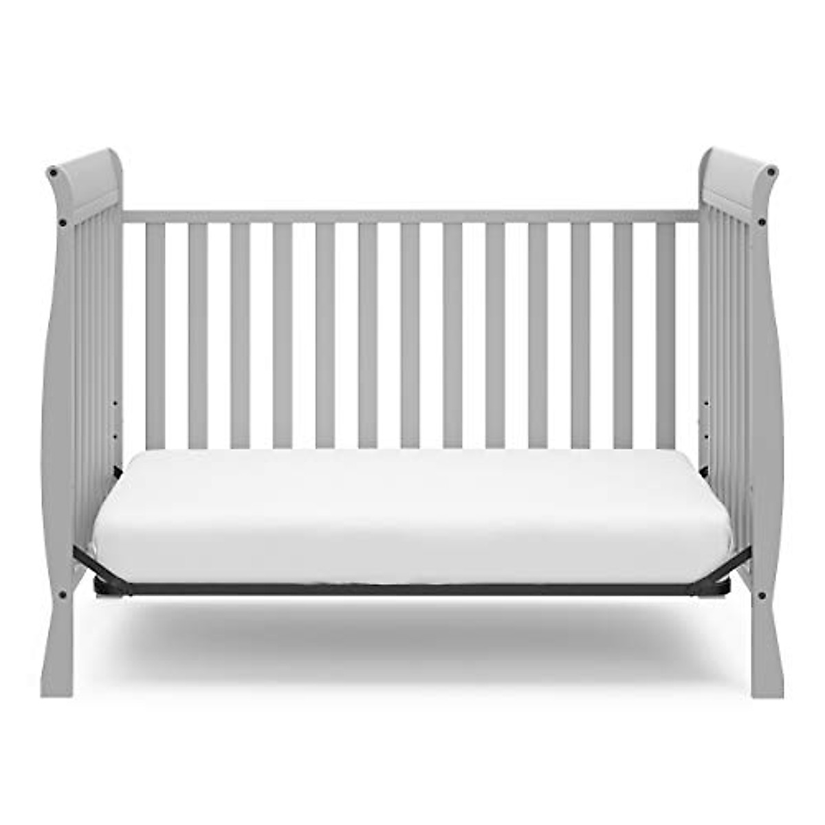 Storkcraft Maxwell Convertible Crib (Pebble Gray) – GREENGUARD Gold Certified, Converts to Toddler Bed and Daybed, Fits Standard Full-Size Crib Mattress, Classic Crib with Traditional Sleigh Design
