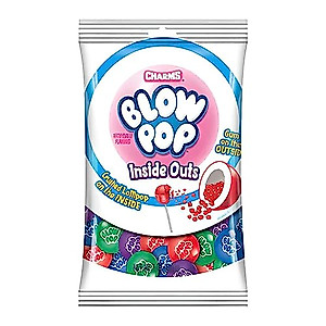 Charms Blow Pop Watermelon Gumballs Candy, Inside Outs, 7 Ounce Bag