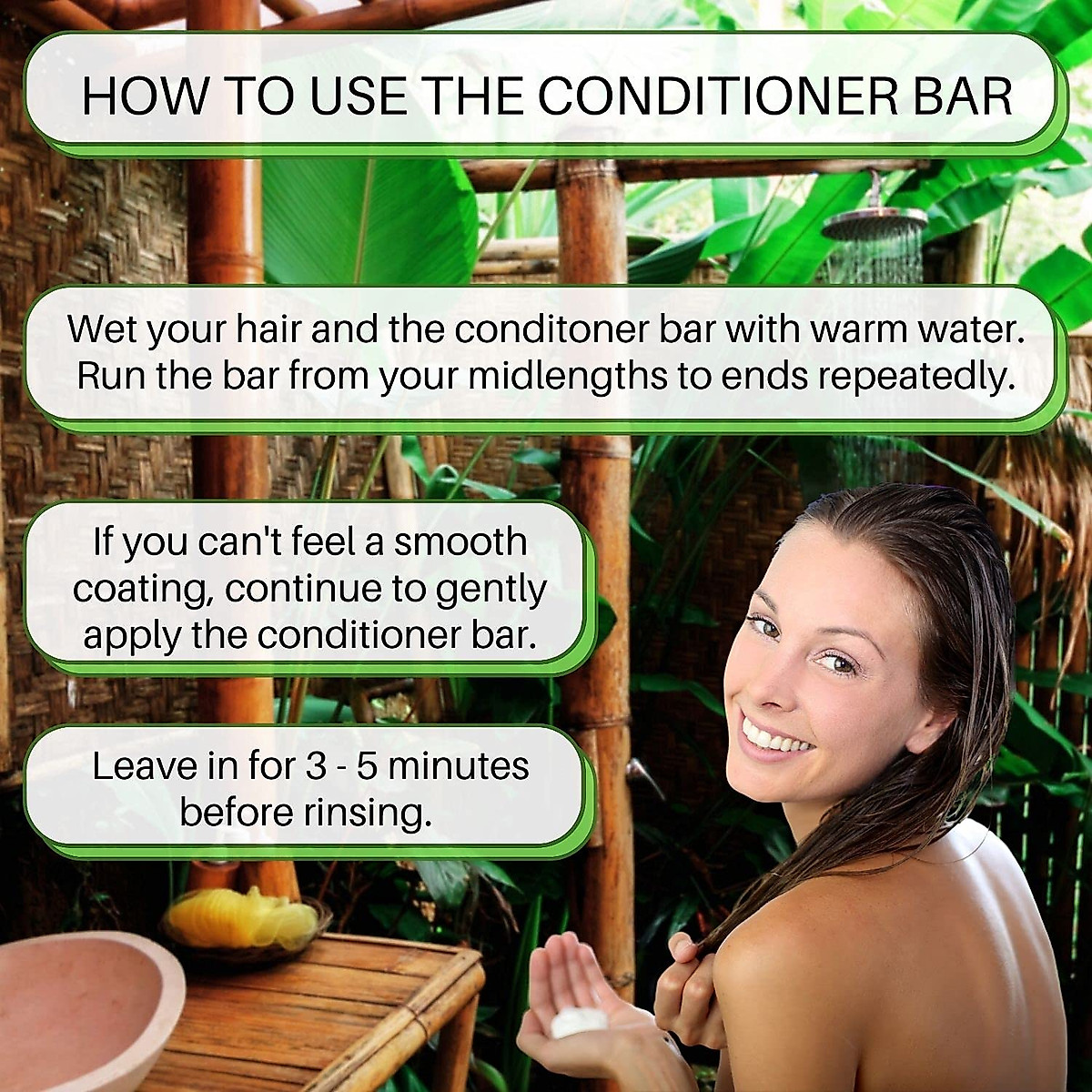 Shampoo Bar and Conditioner Bar Travel Set, Lemongrass & Gillyflower for Dry Hair, Sulfate Free, Palm Oil Free, Plastic Free, Eco-Friendly Natural Solid Bars