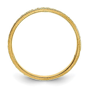 IceCarats 14K Yellow Gold 3mm Wedding Band Ring Size 7.00