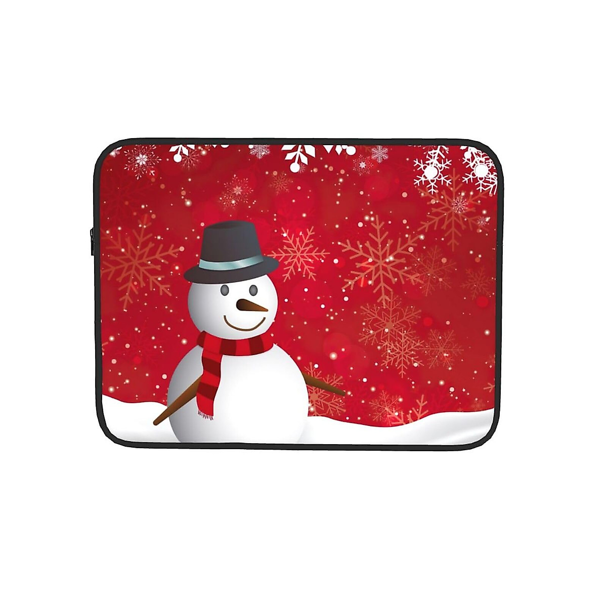 Red Merry Christmas Snowman Decor 13 inch Portable Laptop Sleeve Compatible with MacBook Air Notebook Computer Case for Men Women College School Students