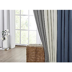 SUN+BLK Kinsley Lined Textured Total Blackout Light Blocking Noise Reducing Grommet Single Curtain Panel, Grey, 52x84