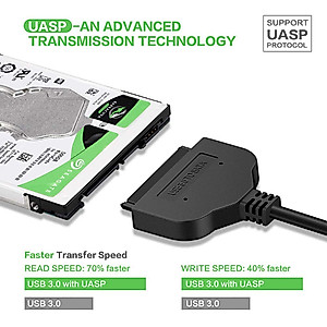 Valuegist SATA to USB 3.0 Adapter Cable for 2.5” SATA III Hard Drive, Converter for 2.5" SSD/HDD (NOT Support 3.5" HDD)