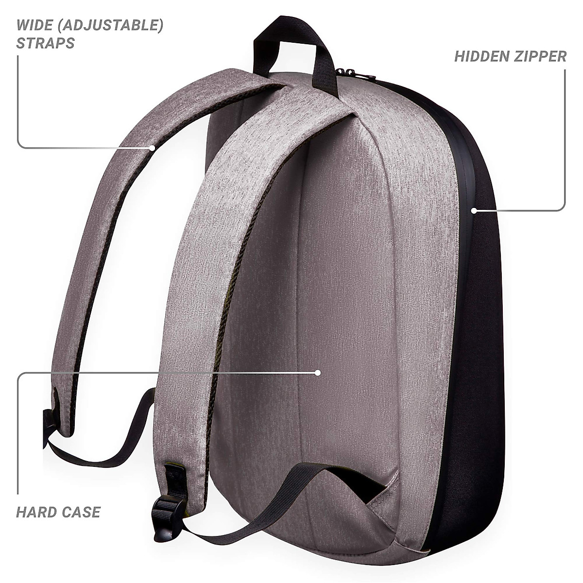 XBAG LED Backpack Customizable Led Screen Hard Case Laptop Backpack with Programmable Screen Digital Smart Model One (Gray)